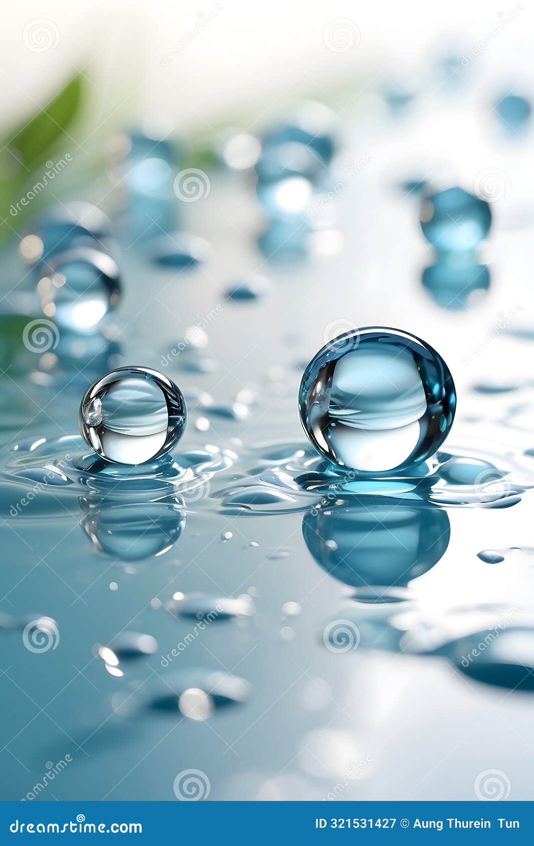 Water Drops and Splashes Abstract Art Stock Image - Image of impact ...