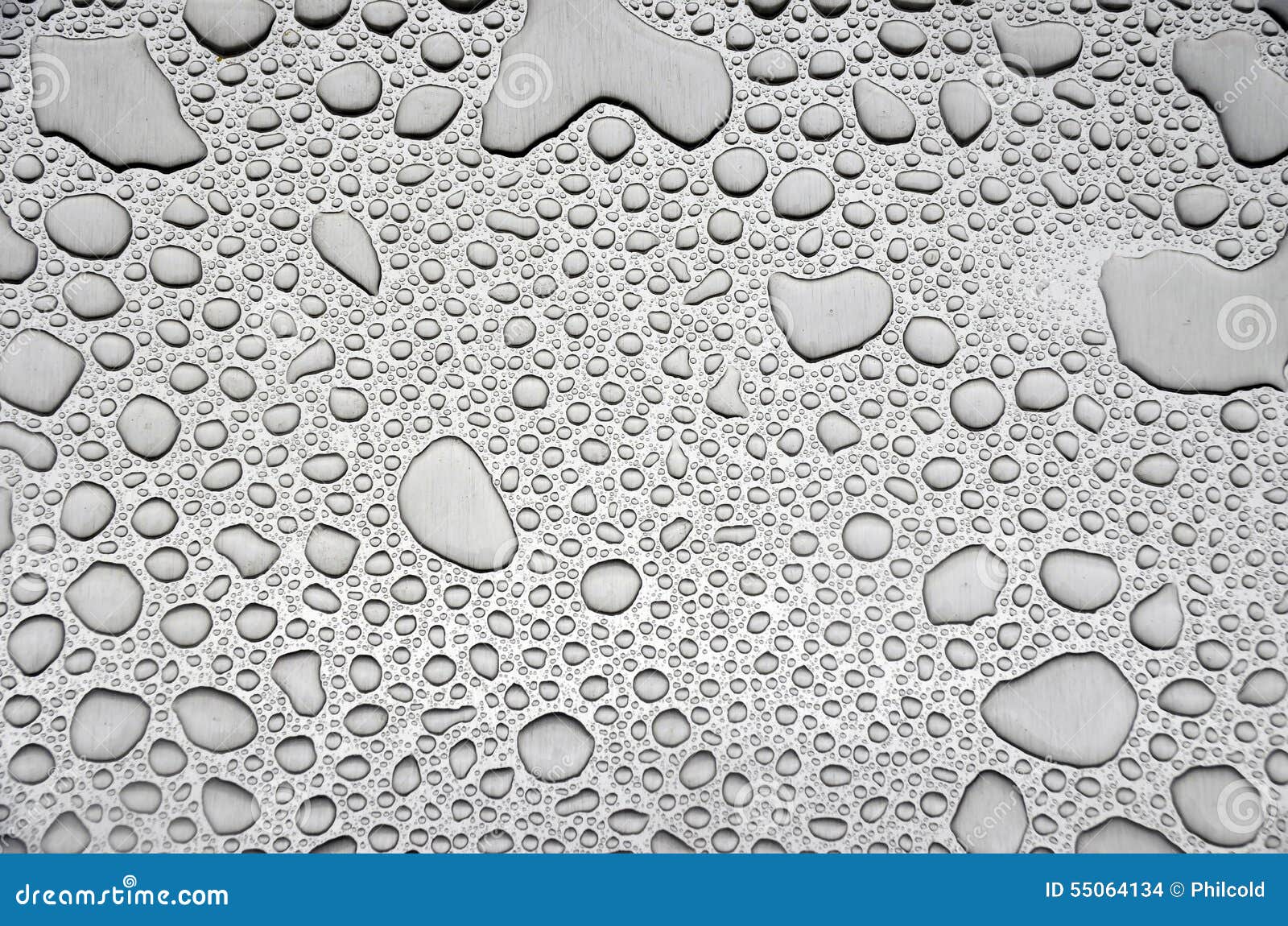 Water drops on steel stock photo. Image of bead, dewdrops - 55064134