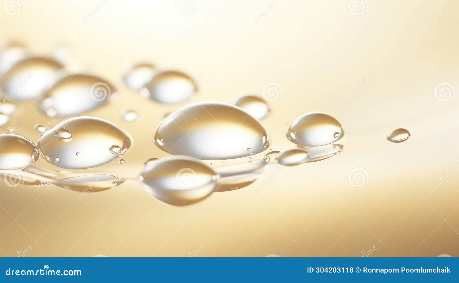 Water Drops in the Style of Light Gold and Pure White Stock ...