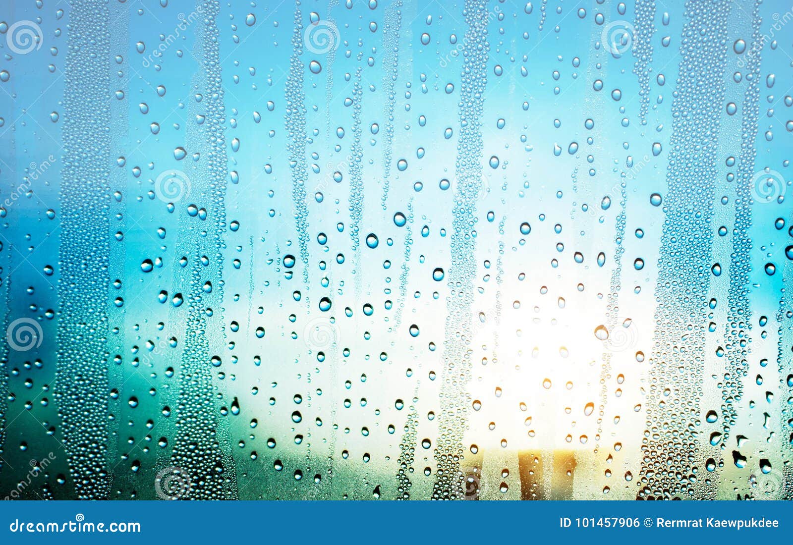 Water drops with sunlight. stock photo. Image of fear - 101457906