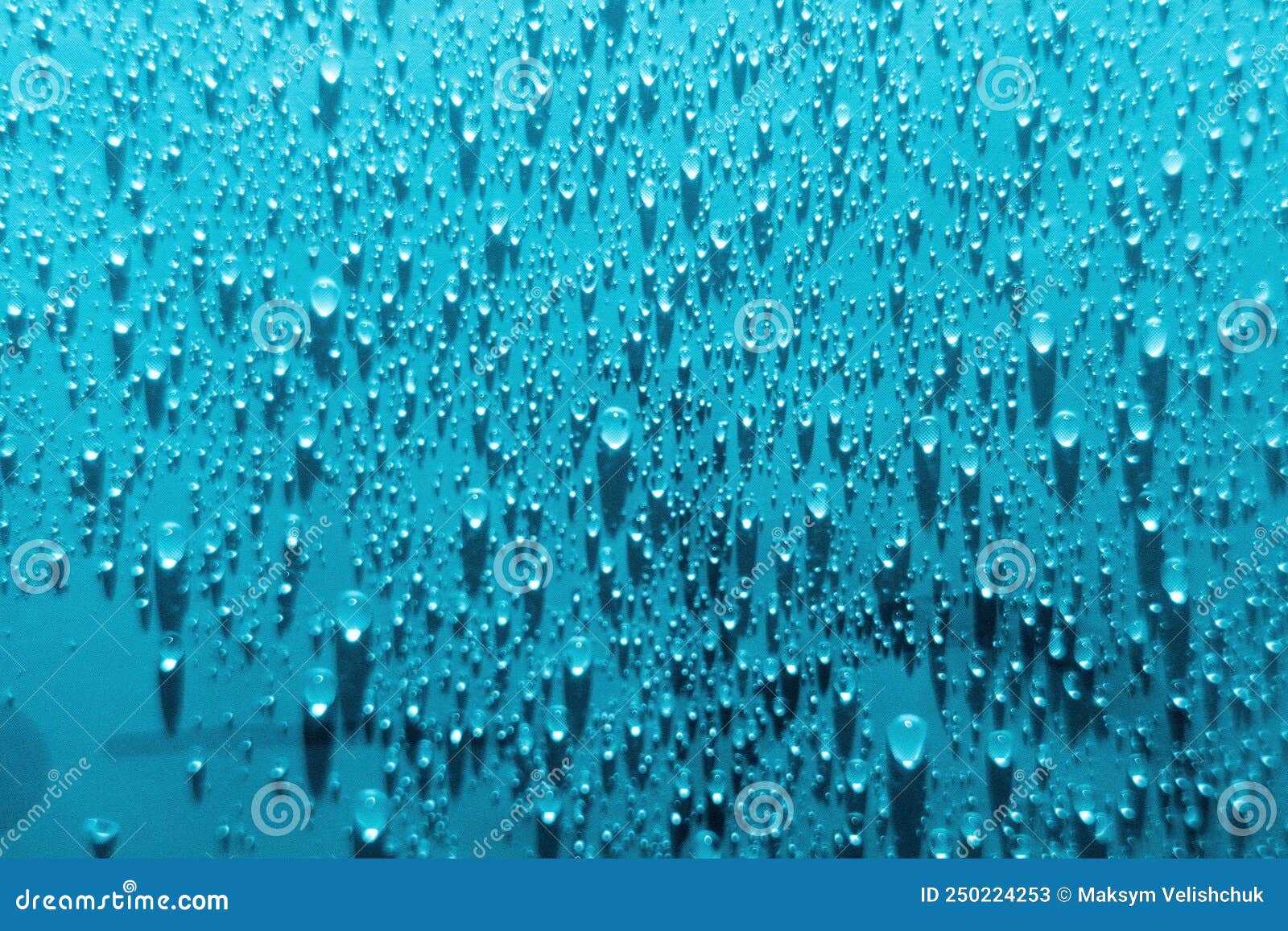 Texture Of A Drop Of Rain On A Glass Wet Transparent Background. Stock ...