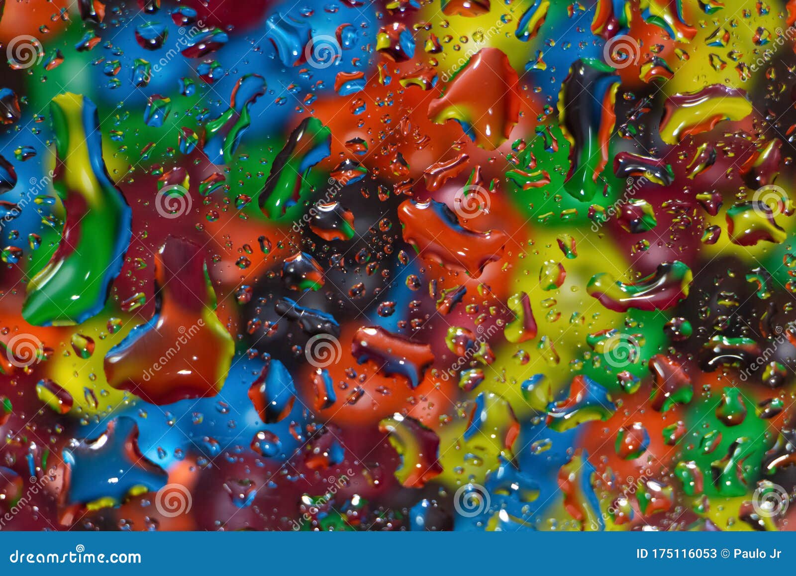Water Drops on Top of Abstract Image. Stock Image - Image of abstract ...