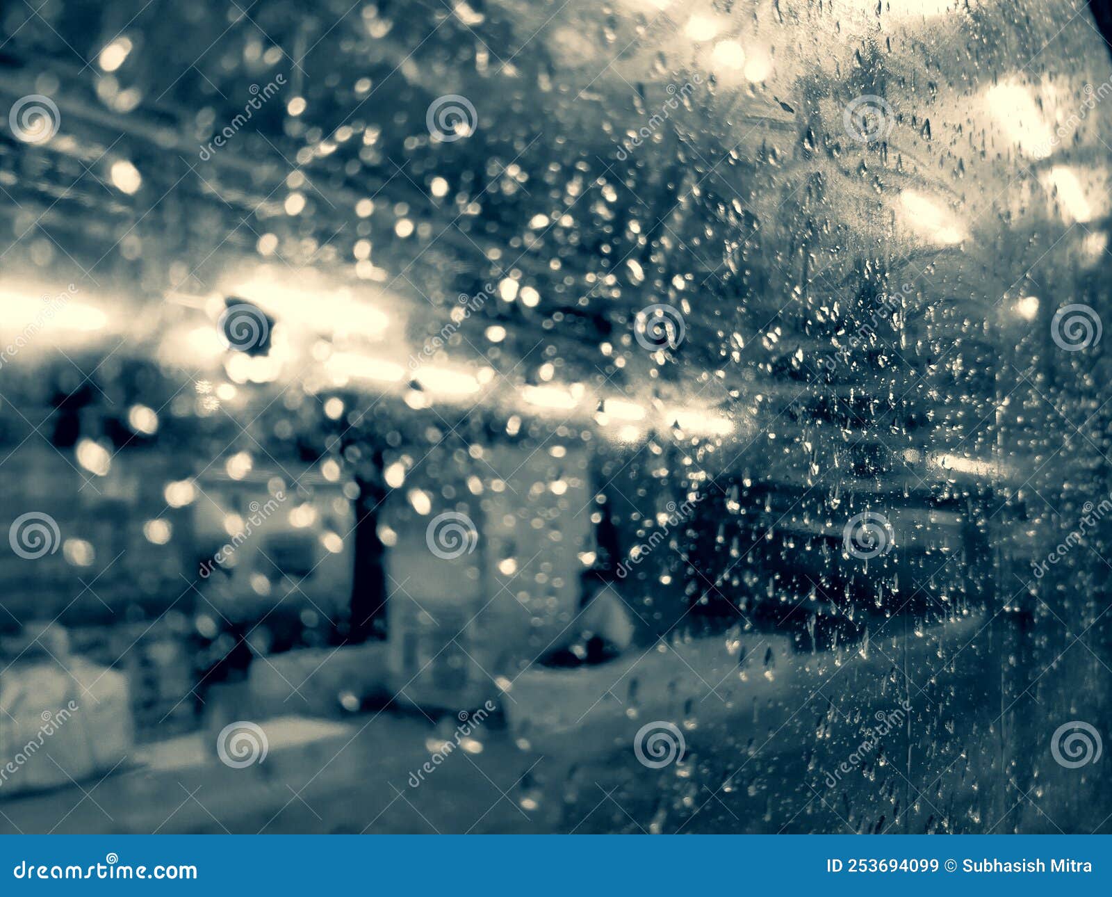 Raindrops on the Train Window. Water Drop. Stock Image - Image of ...