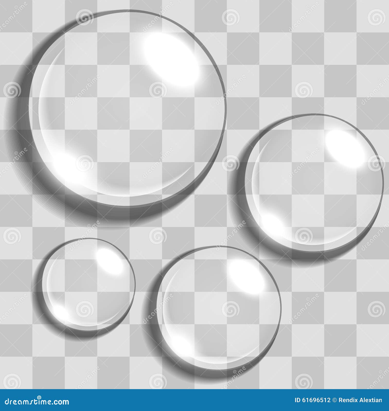 Water Drops with Transparency Blending Stock Vector - Illustration of ...