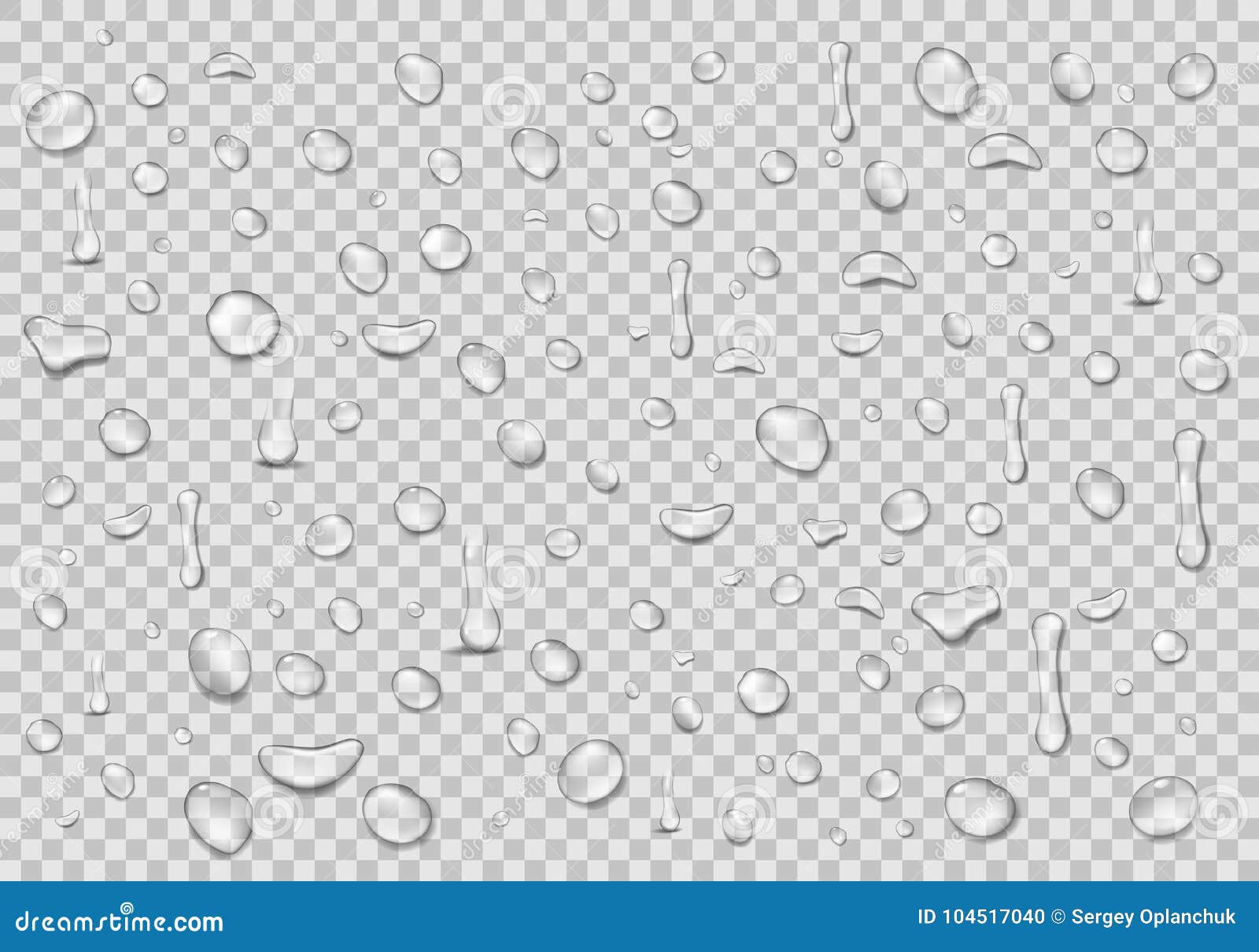 Water Drops Transparent Background. Clean Drop Condensation Stock ...