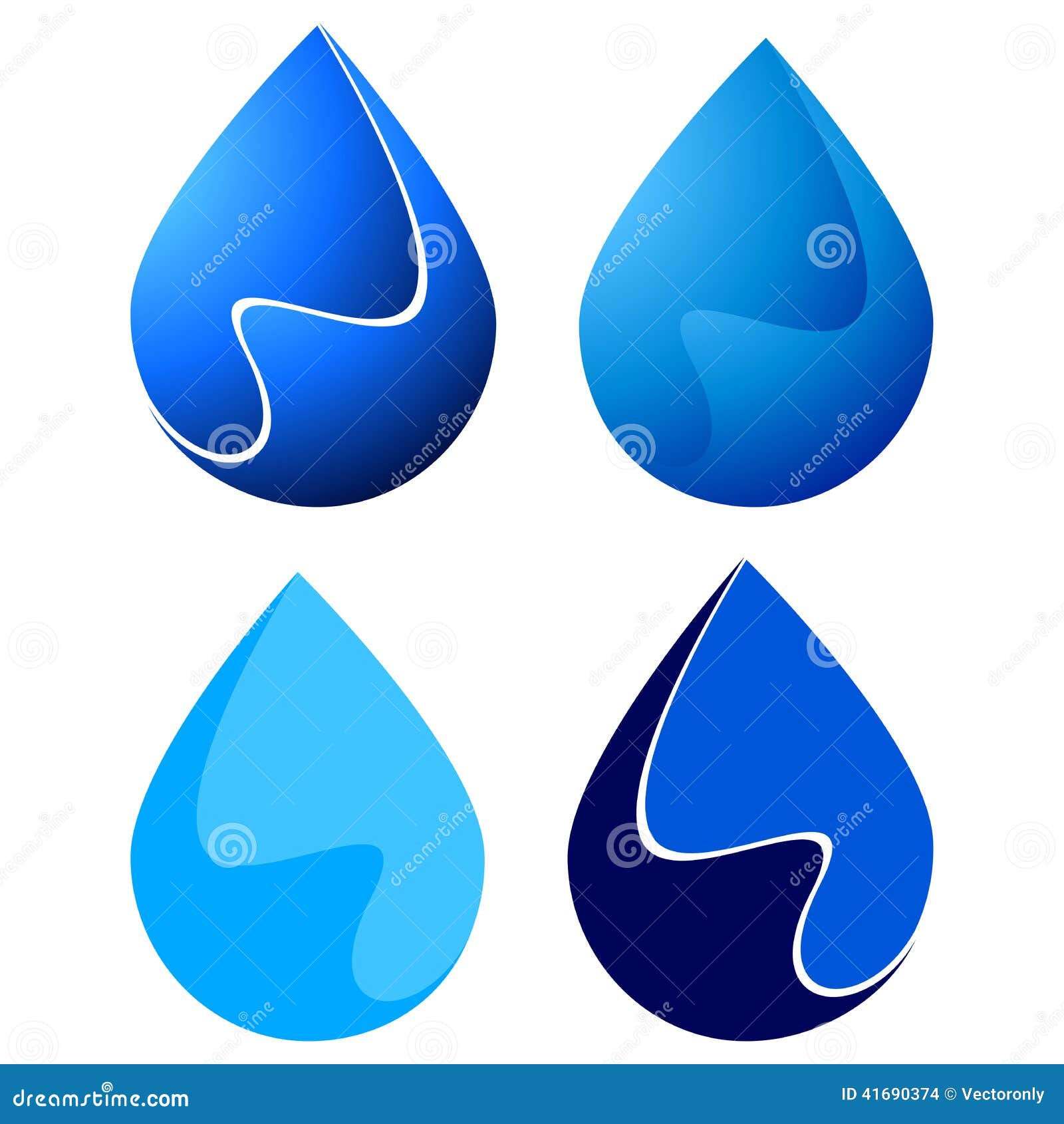 Water drops stock vector. Illustration of drops, drop - 41690374