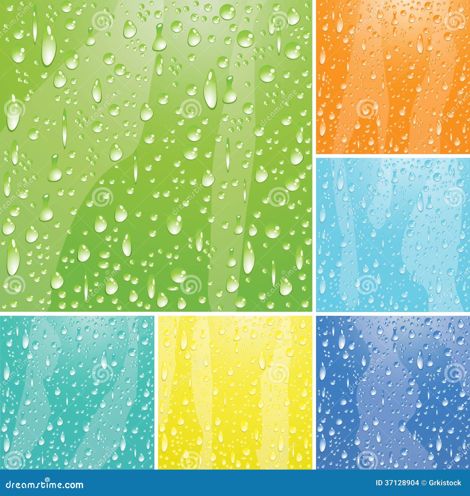 Water drops stock vector. Illustration of color, water - 37128904