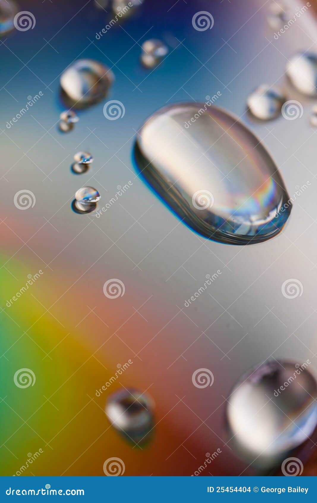 Water drops in vertical stock photo. Image of colorful - 25454404