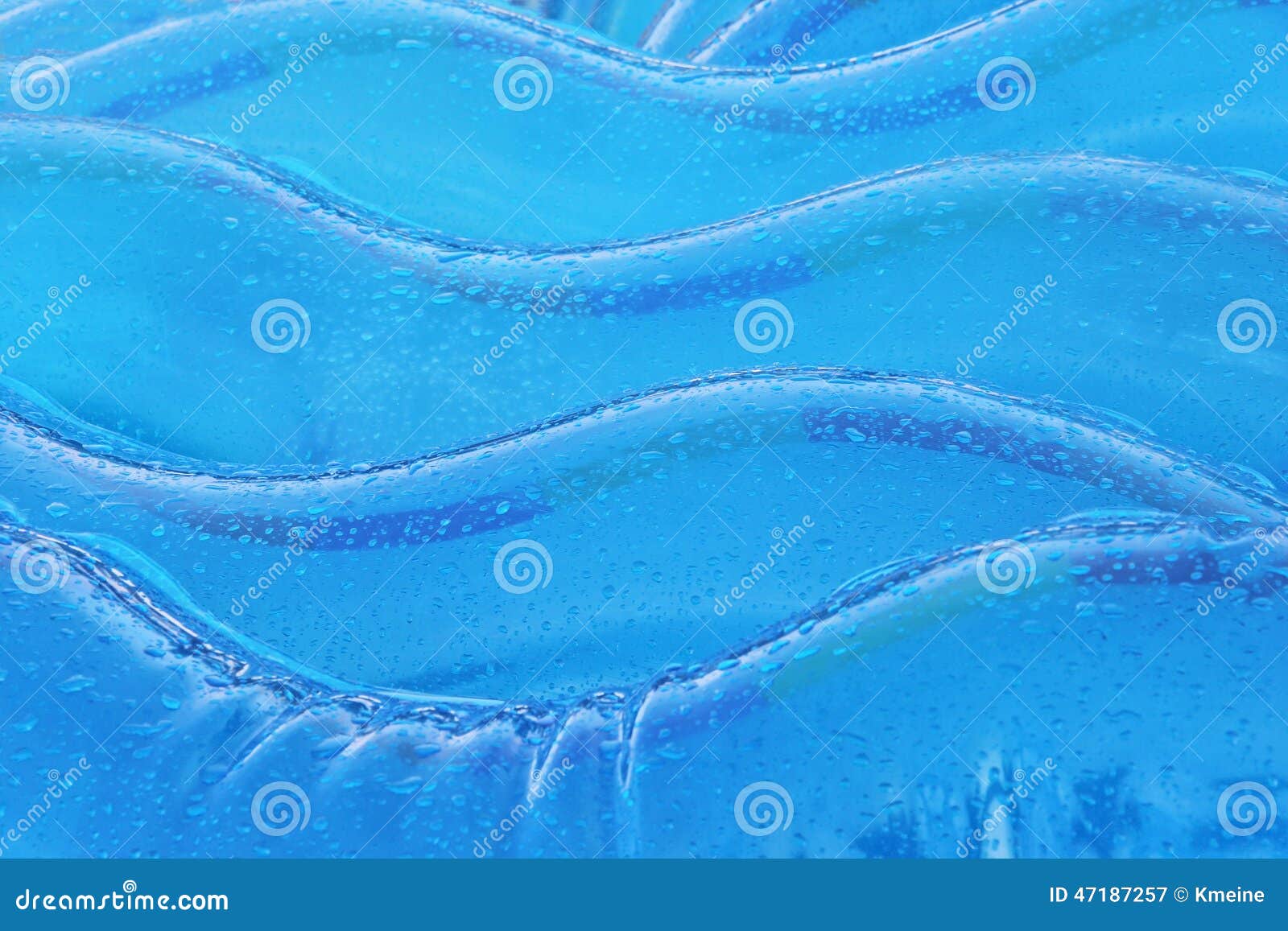 Water Drops on Wavy Blue Surface Stock Image - Image of surface ...