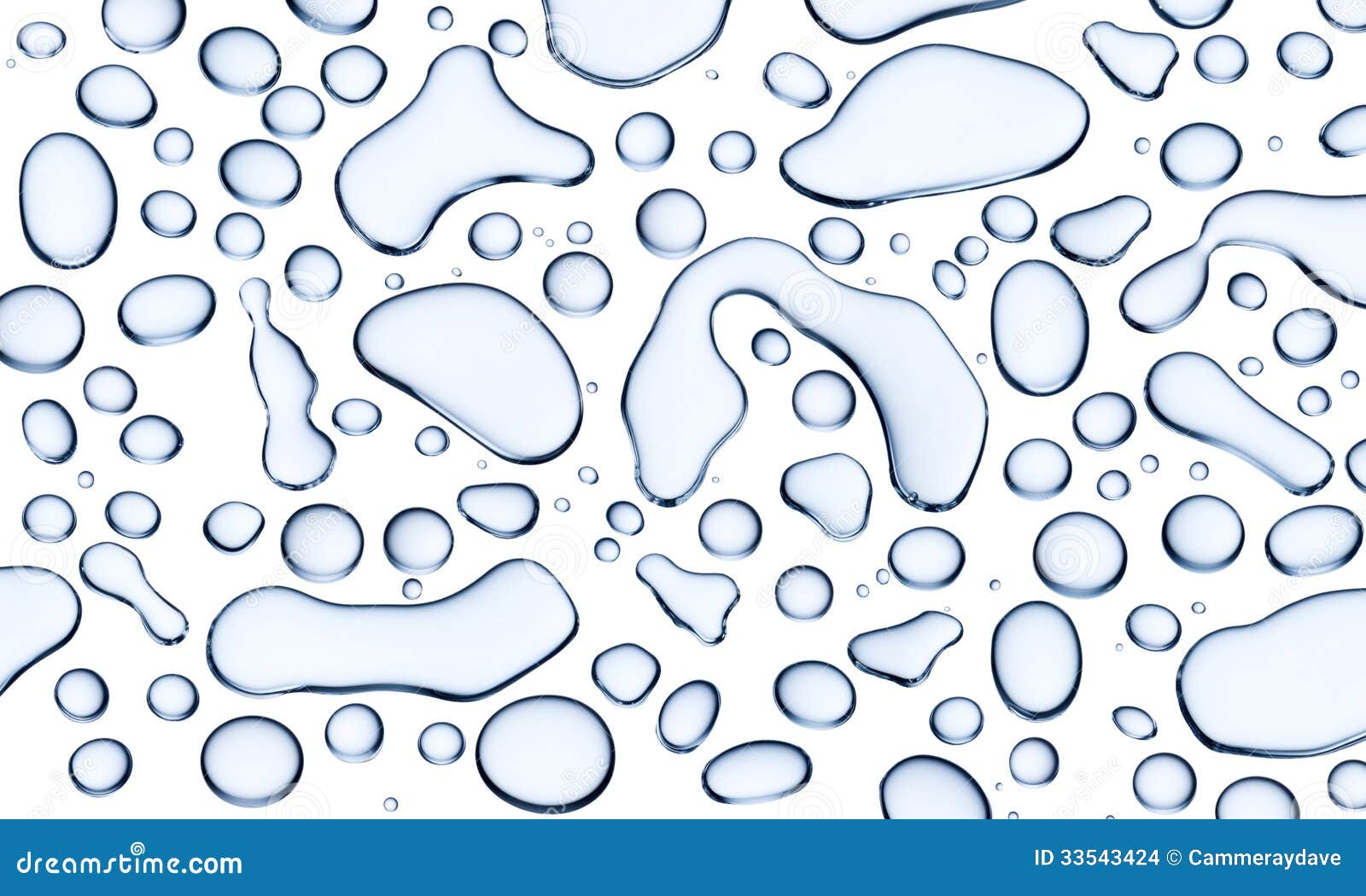 Water Drops On White Background