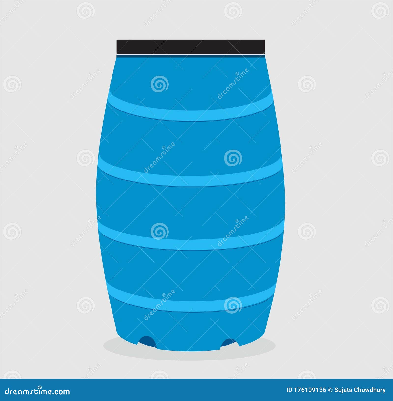 Water Drum Vector Illustration. Barrel Design Stock Vector ...