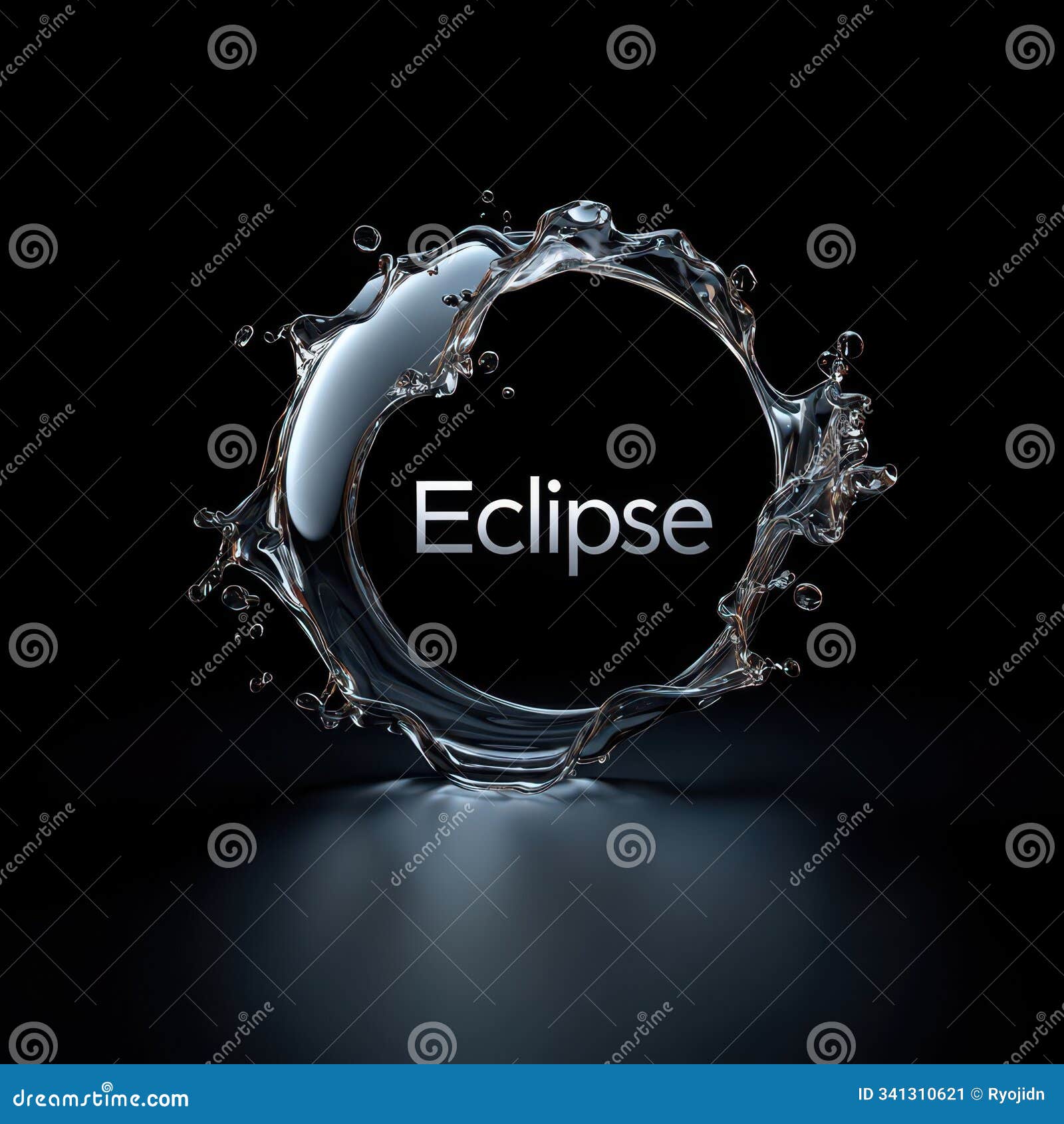 Water Eclipse Logo stock illustration. Illustration of light - 341310621
