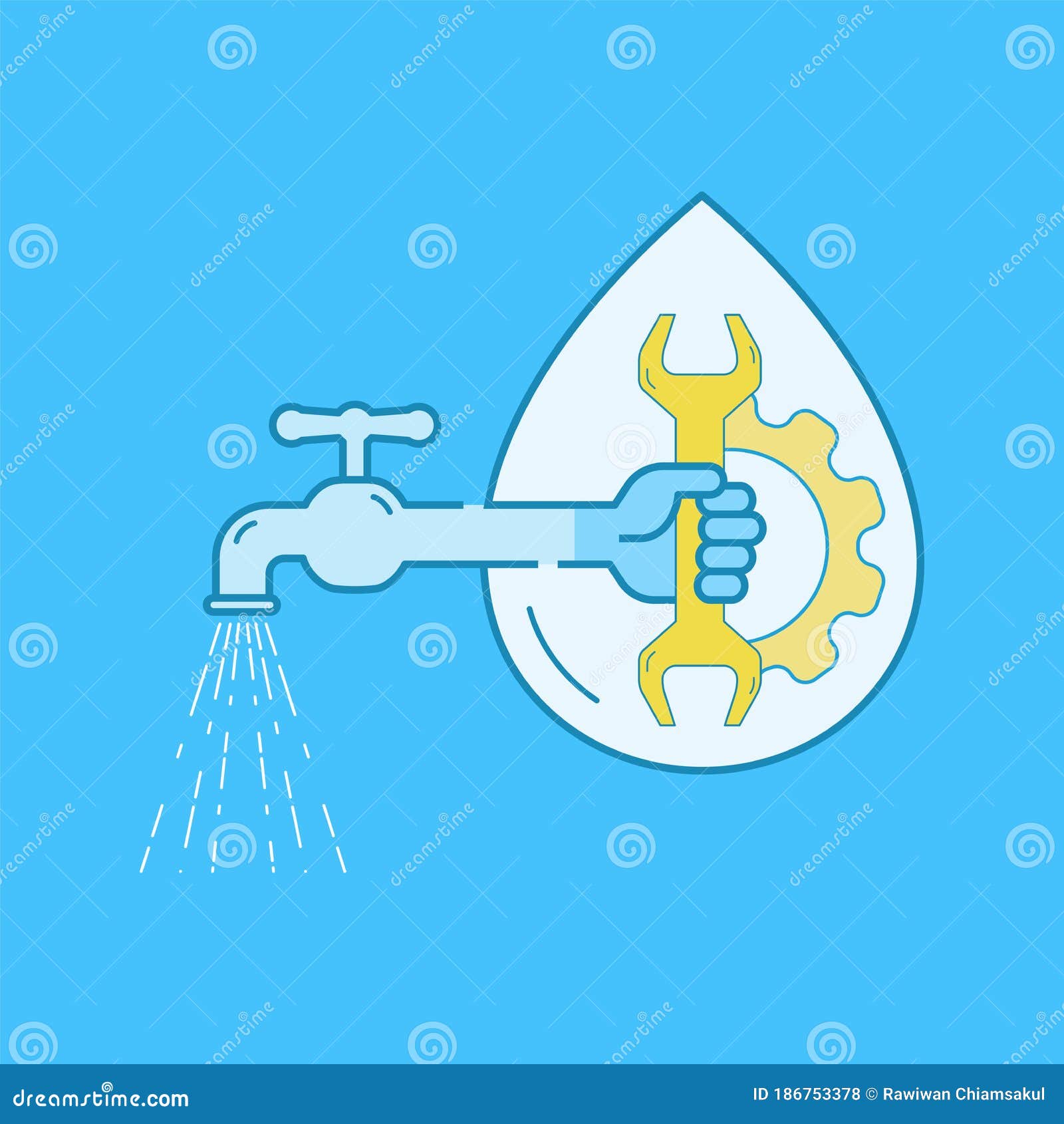 Water Efficiency 2 stock vector. Illustration of drop - 186753378