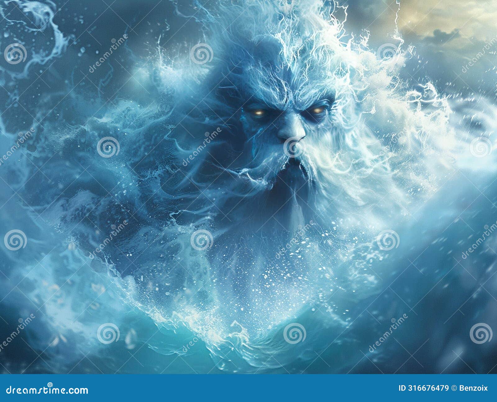 Water elemental creature stock image. Image of fantasy - 316676479