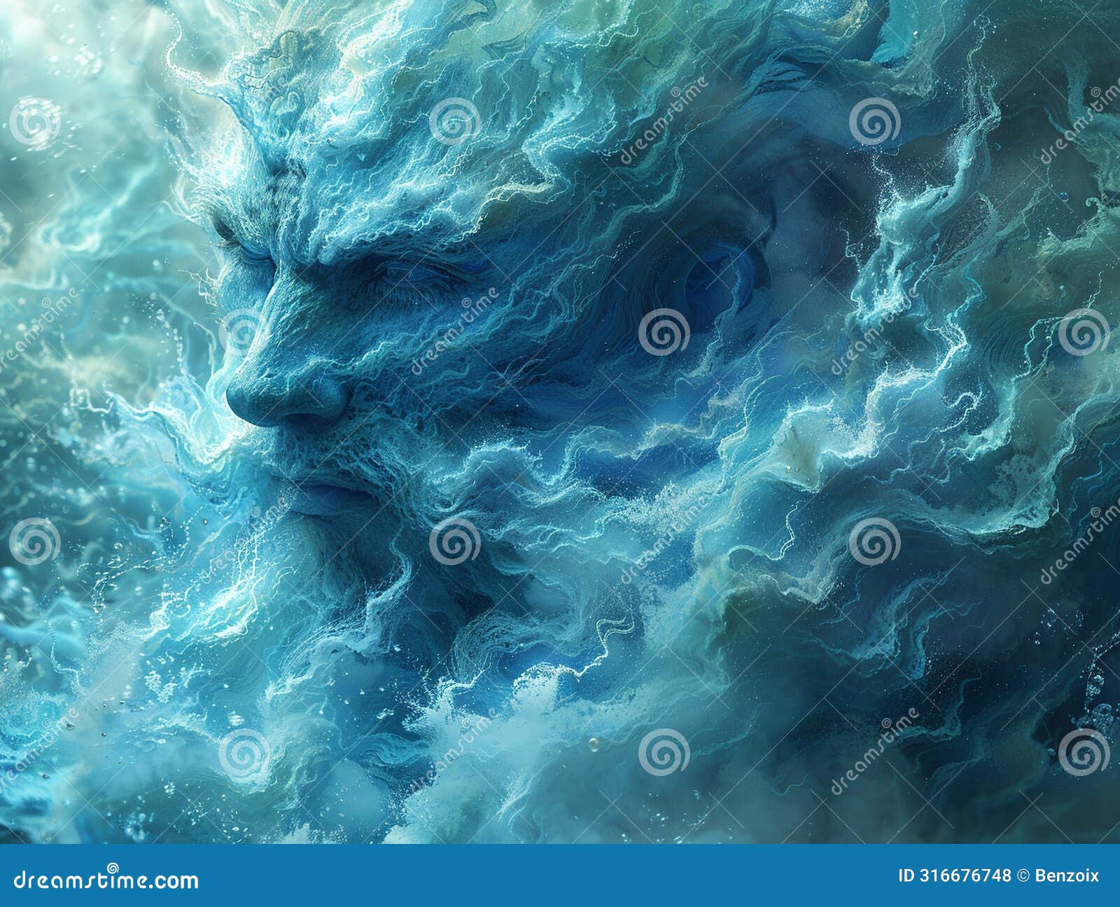 Water elemental creature stock photo. Image of imaginative - 316676748