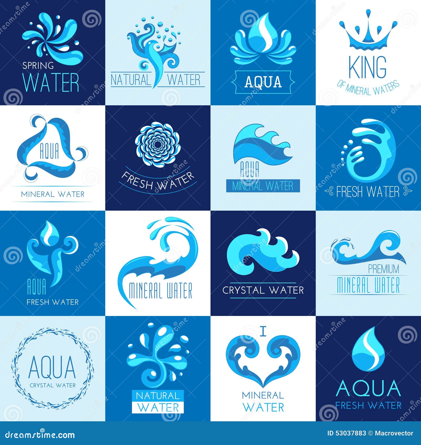 Water Emblems Set stock vector. Illustration of isolated - 53037883