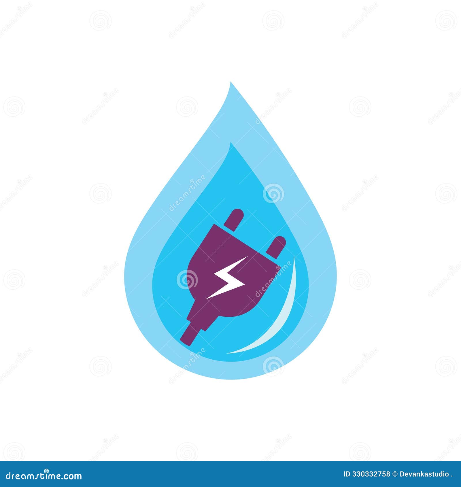 Water energy logo icon stock vector. Illustration of electricity ...