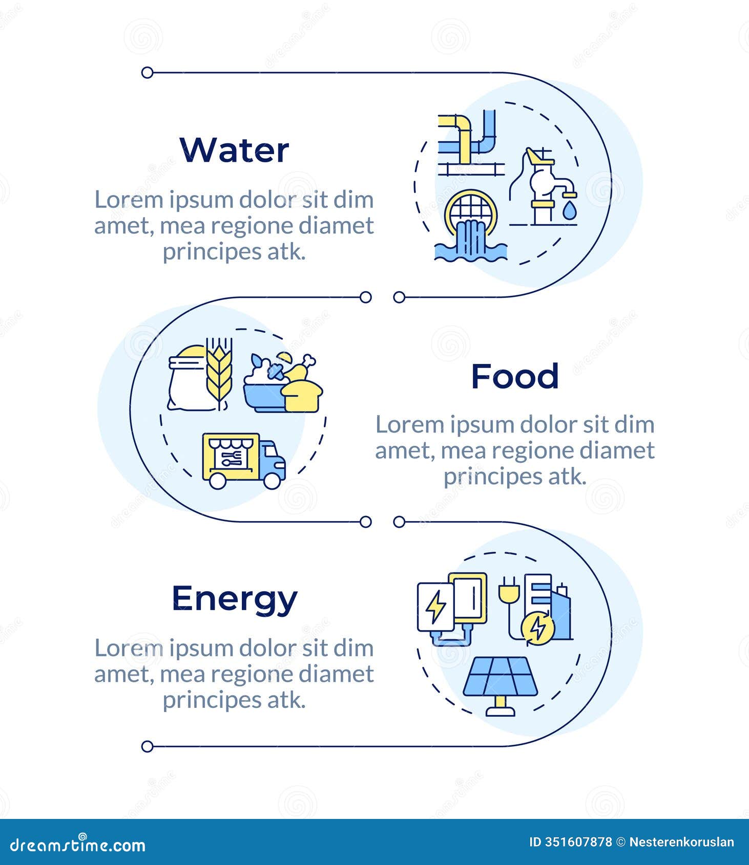 Water Energy Round Icon Set. Tidal, Wave And Hydroelectric Power ...