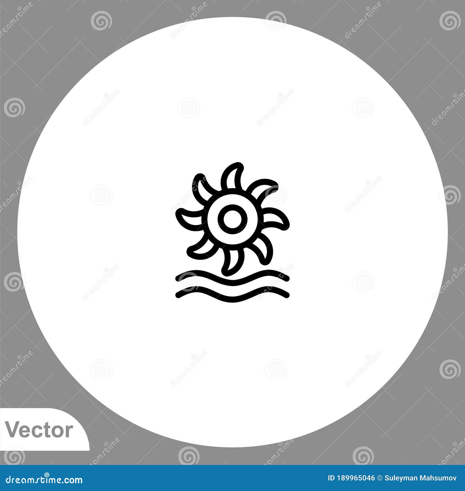 Water Energy Icon Set. Tidal, Wave And Hydroelectric Power Plant ...