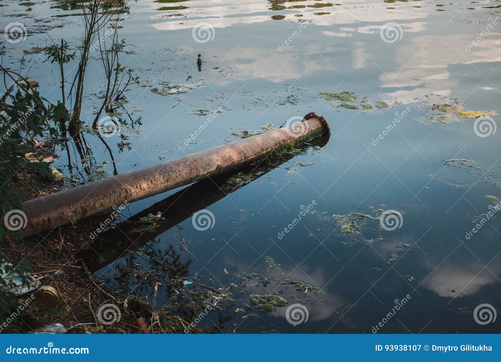 Water and Environment Pollution from Industrial Waste Stock Image ...