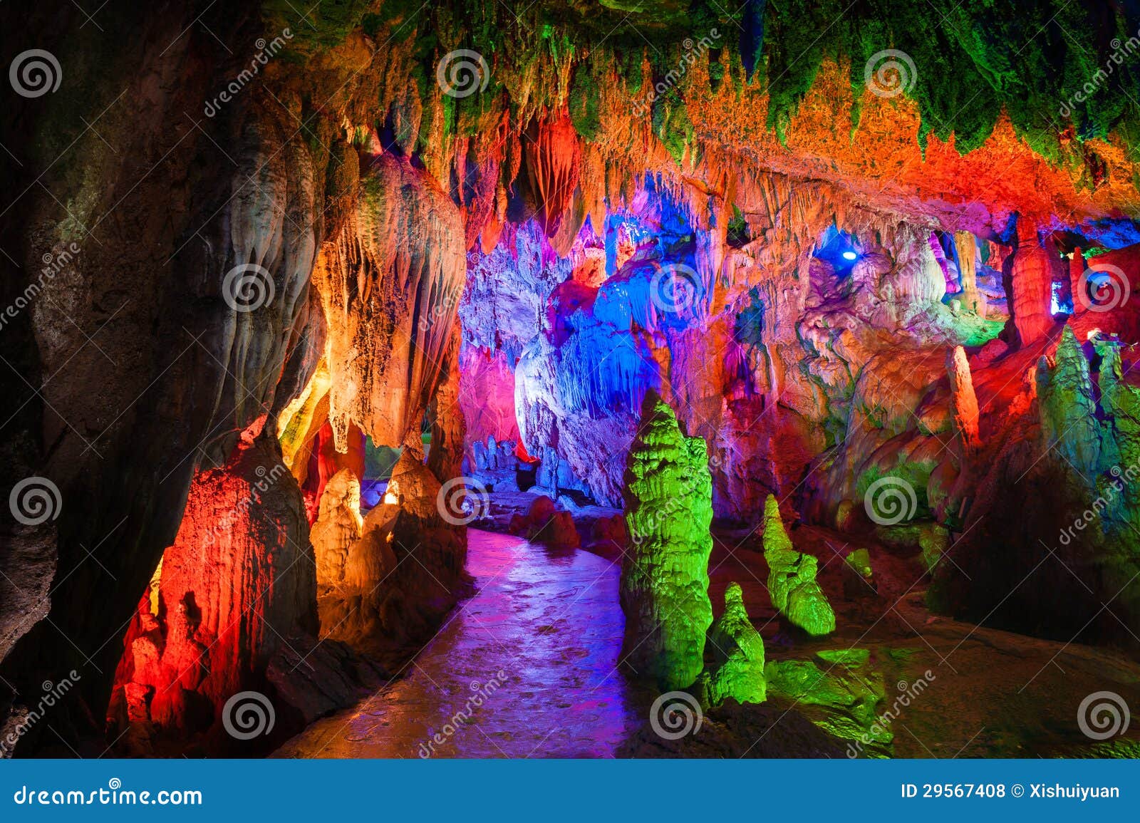 The water-eroded cave stock photo. Image of jiuxiang - 29567408