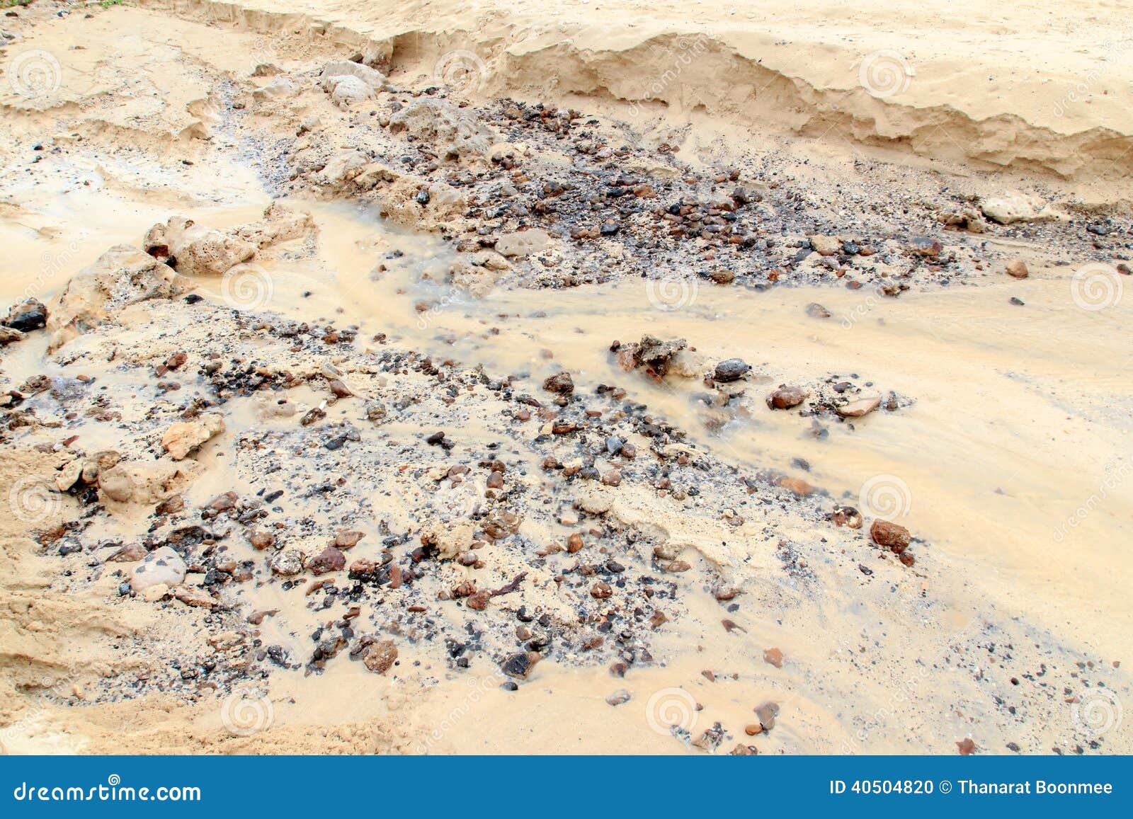 Water erosion of sand stock photo. Image of leaf, abstract - 40504820