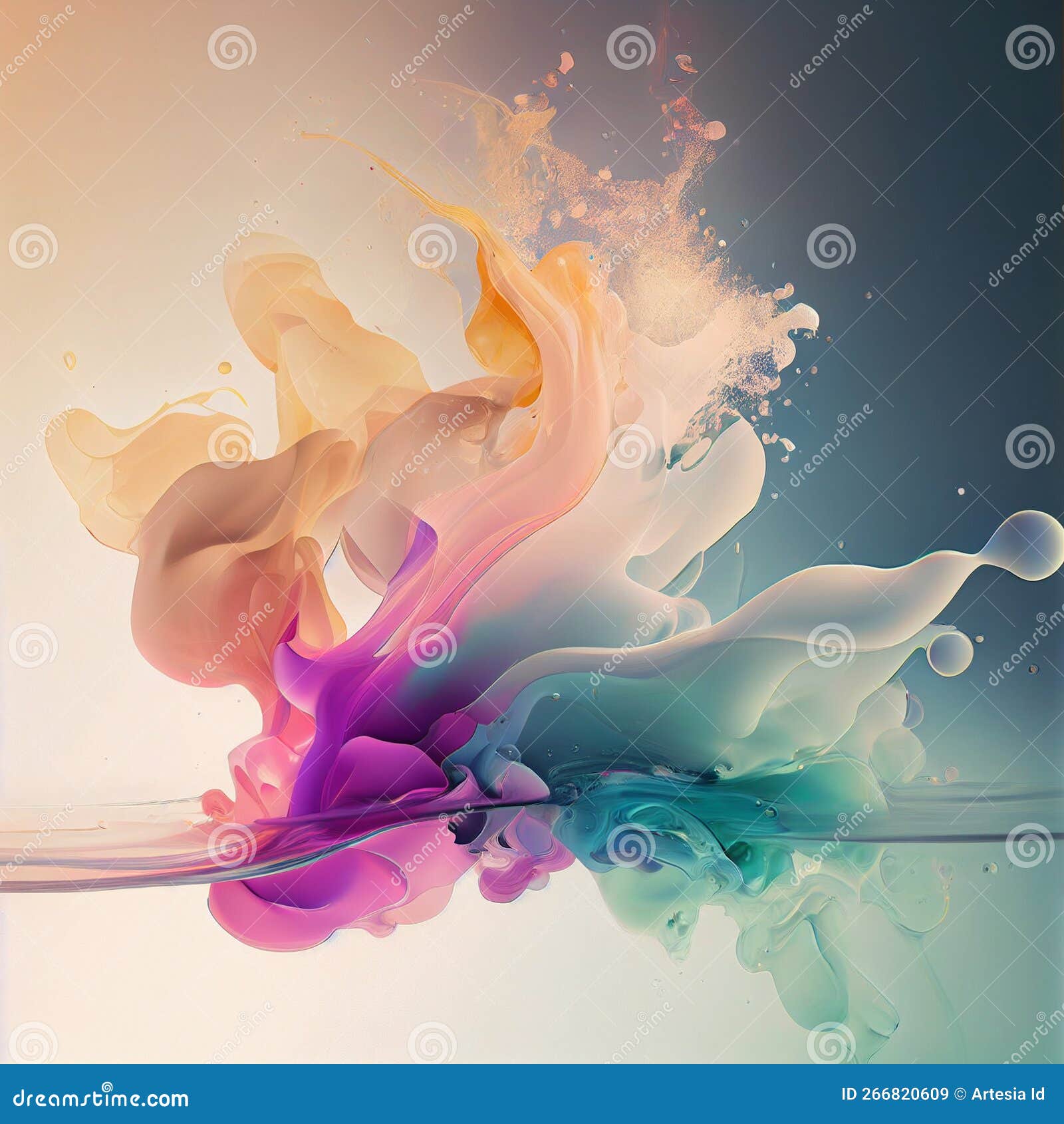 Water Explode Soft Color Disarray Abstract Wallpaper Royalty-Free Stock ...