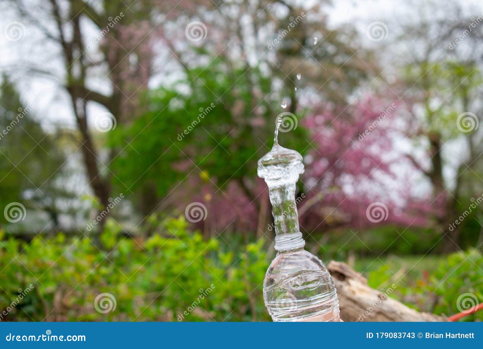 Water Exploding Out of a Water Bottle Stock Image - Image of flowing ...