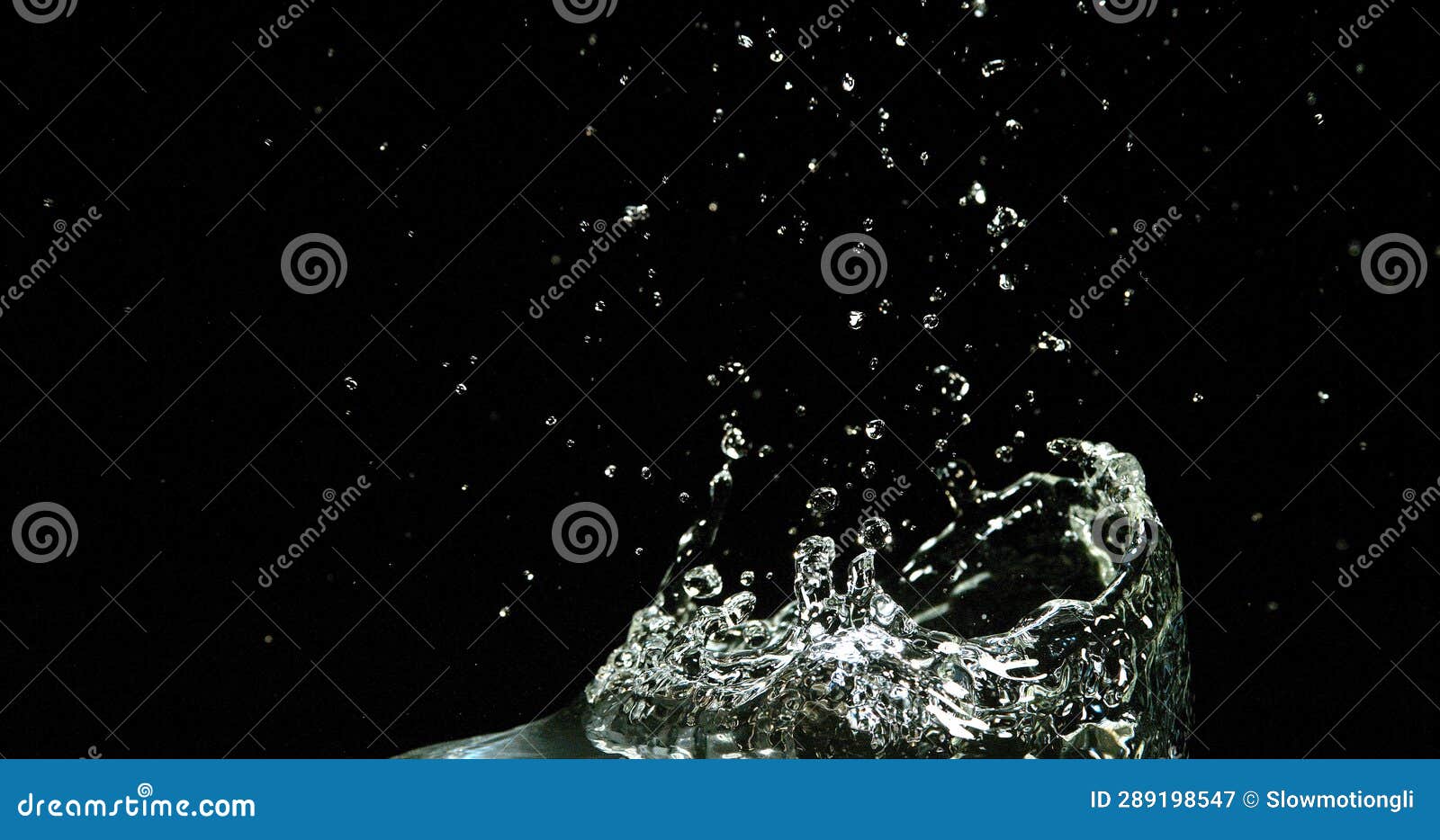Water Exploding and Splashing Against Black Background Stock Image ...