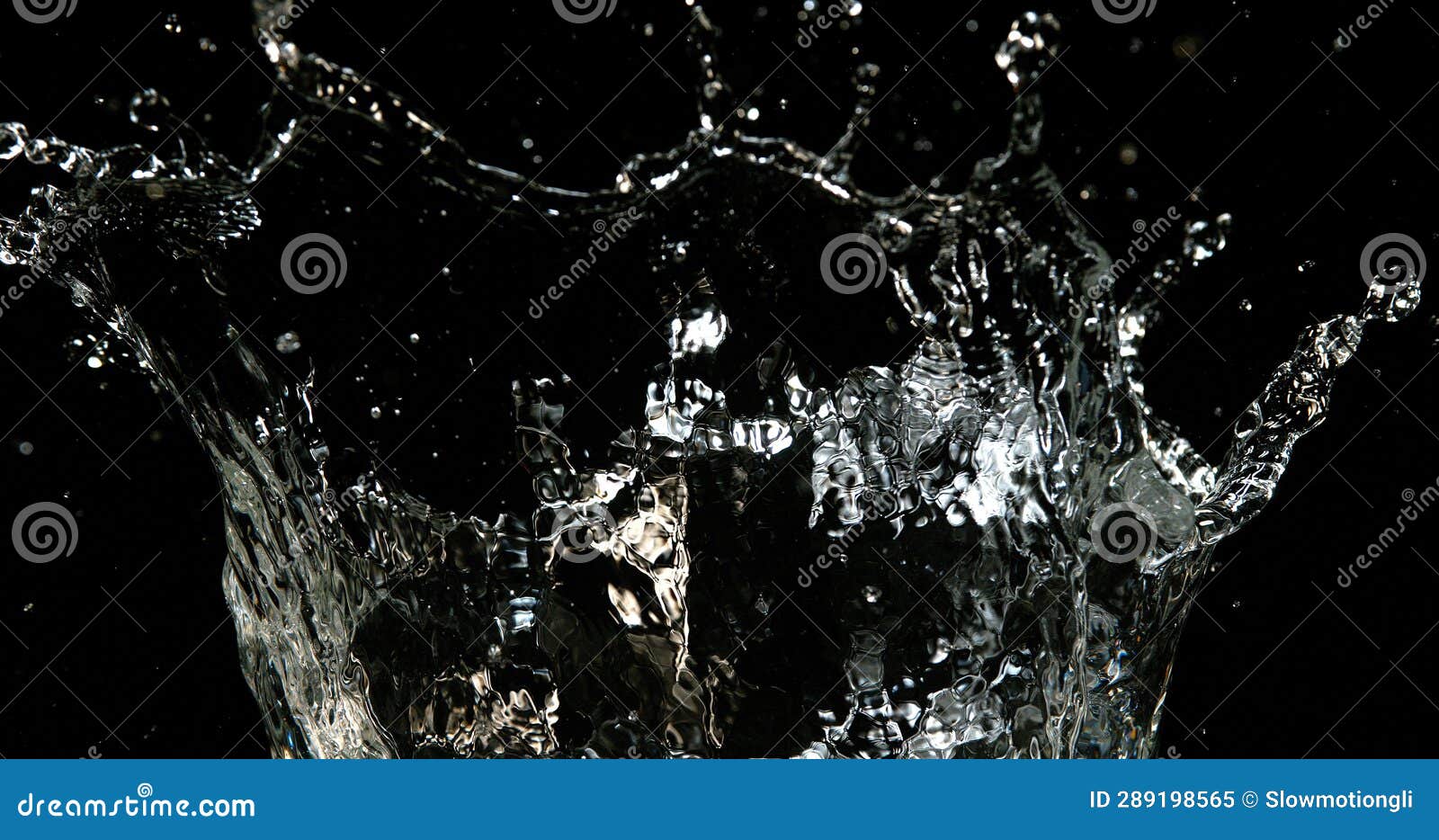 Water Exploding and Splashing Against Black Background Stock Image ...