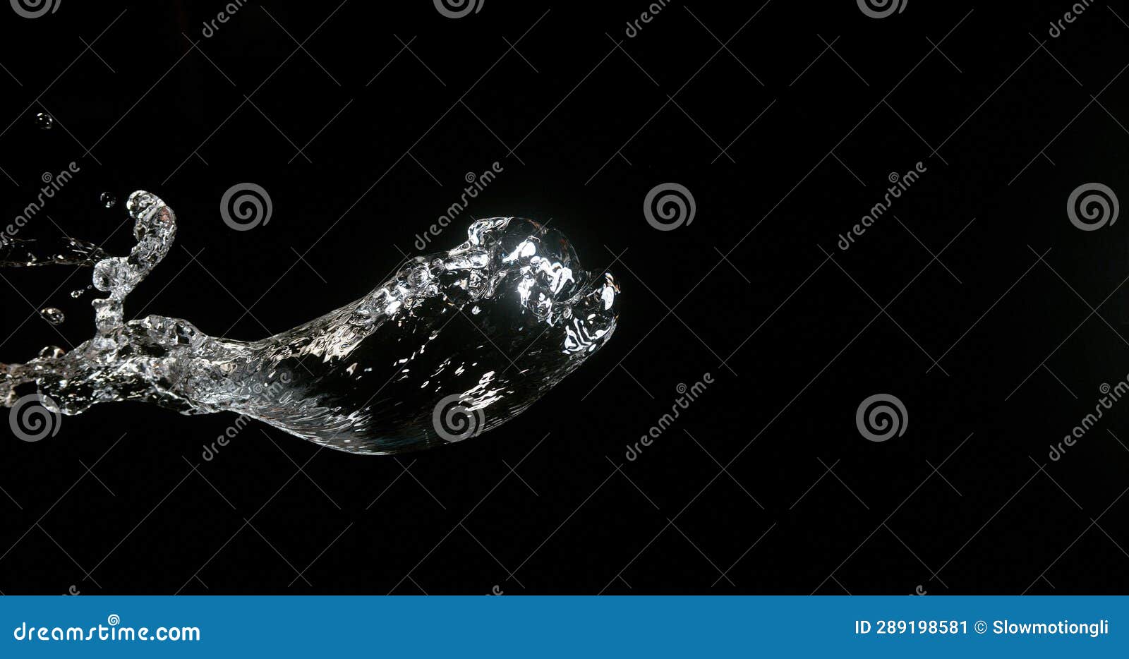 Water Exploding and Splashing Against Black Background Stock Image ...