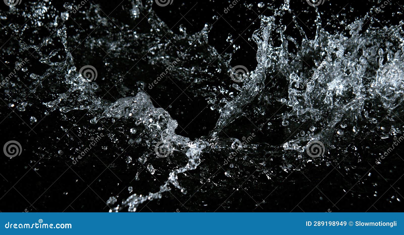 Water Exploding and Splashing Against Black Background Stock Image ...