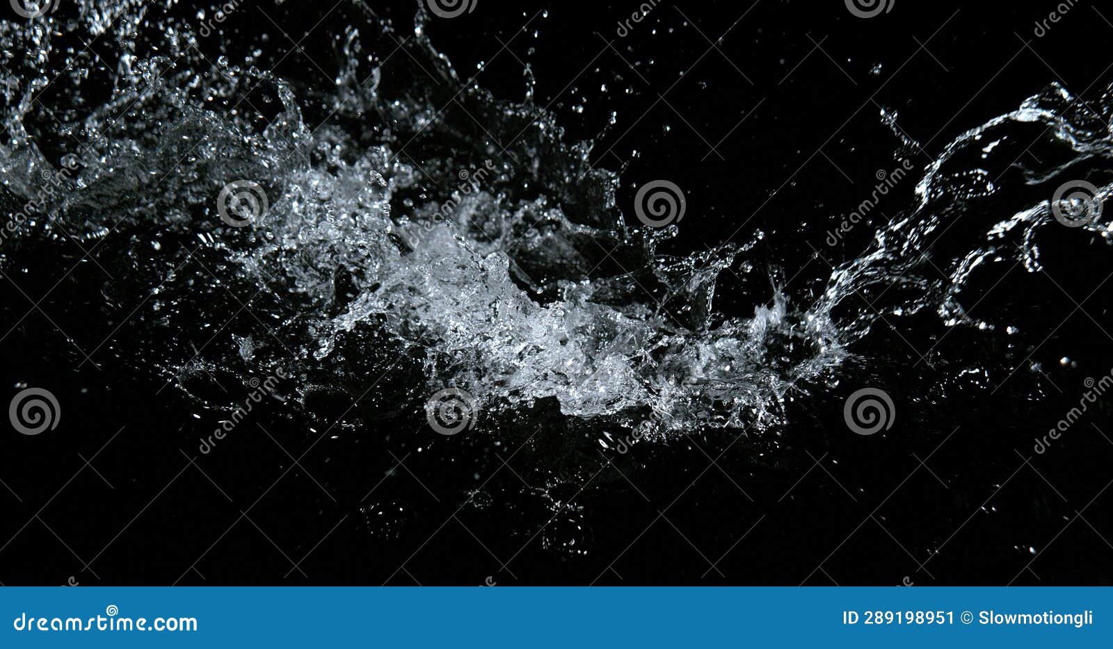 Water Exploding and Splashing Against Black Background Stock Image ...