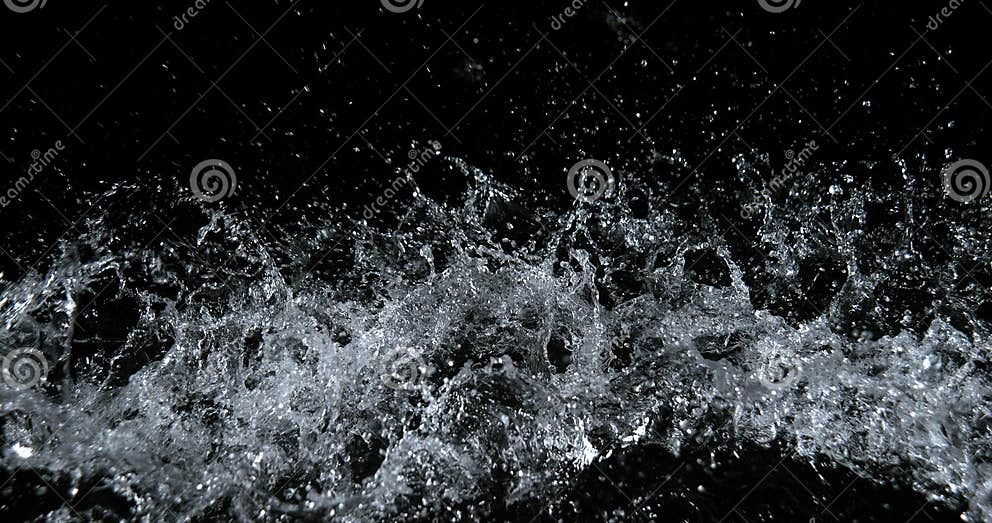 Water Exploding and Splashing Against Black Background Stock Image ...