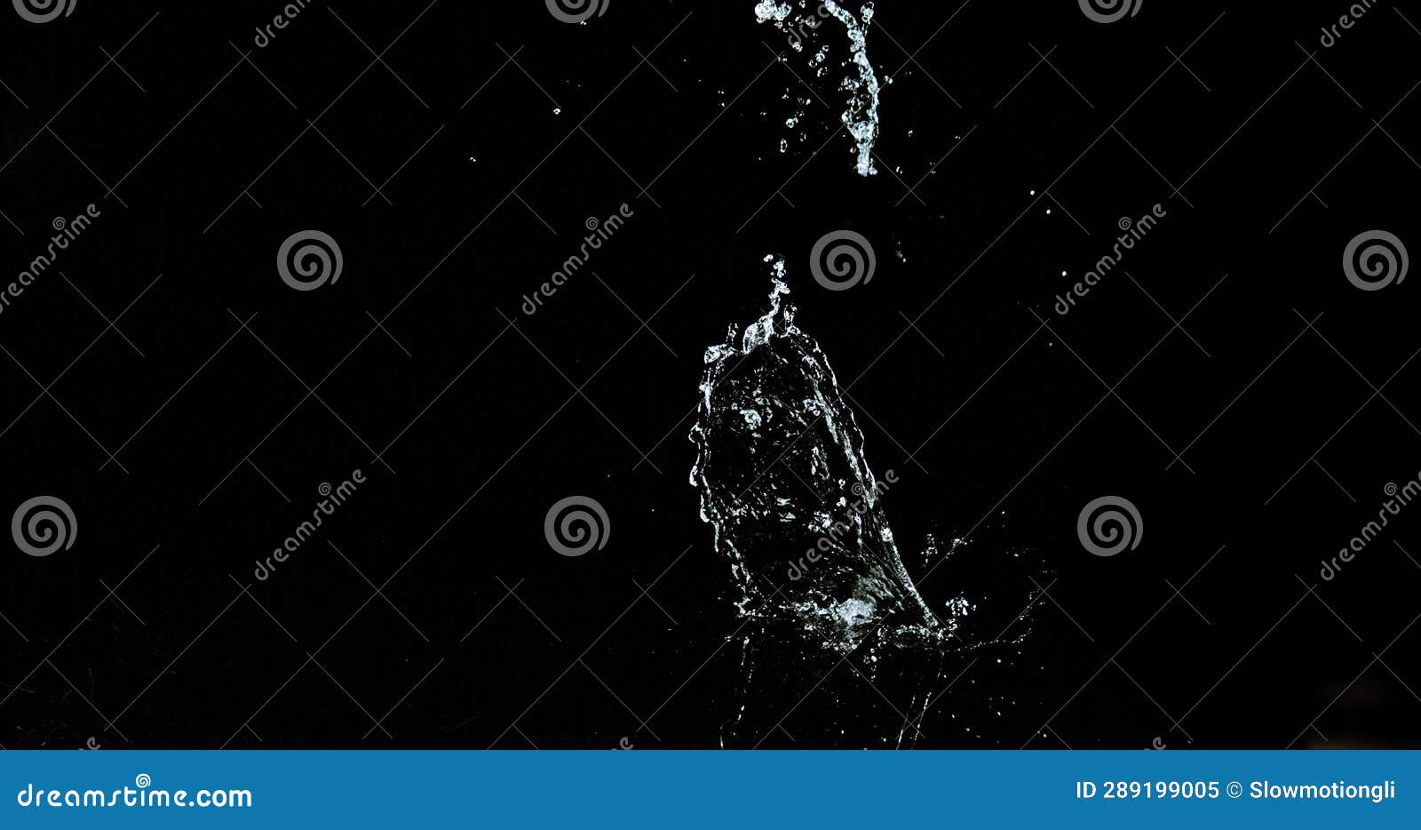 Water Exploding and Splashing Against Black Background Stock Image ...