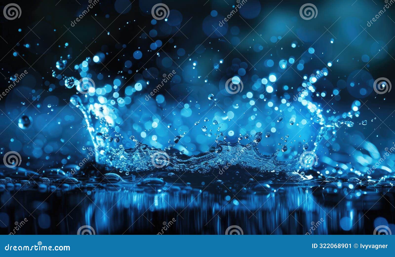 Water Explosion on Black Background Stock Image - Image of flowing ...