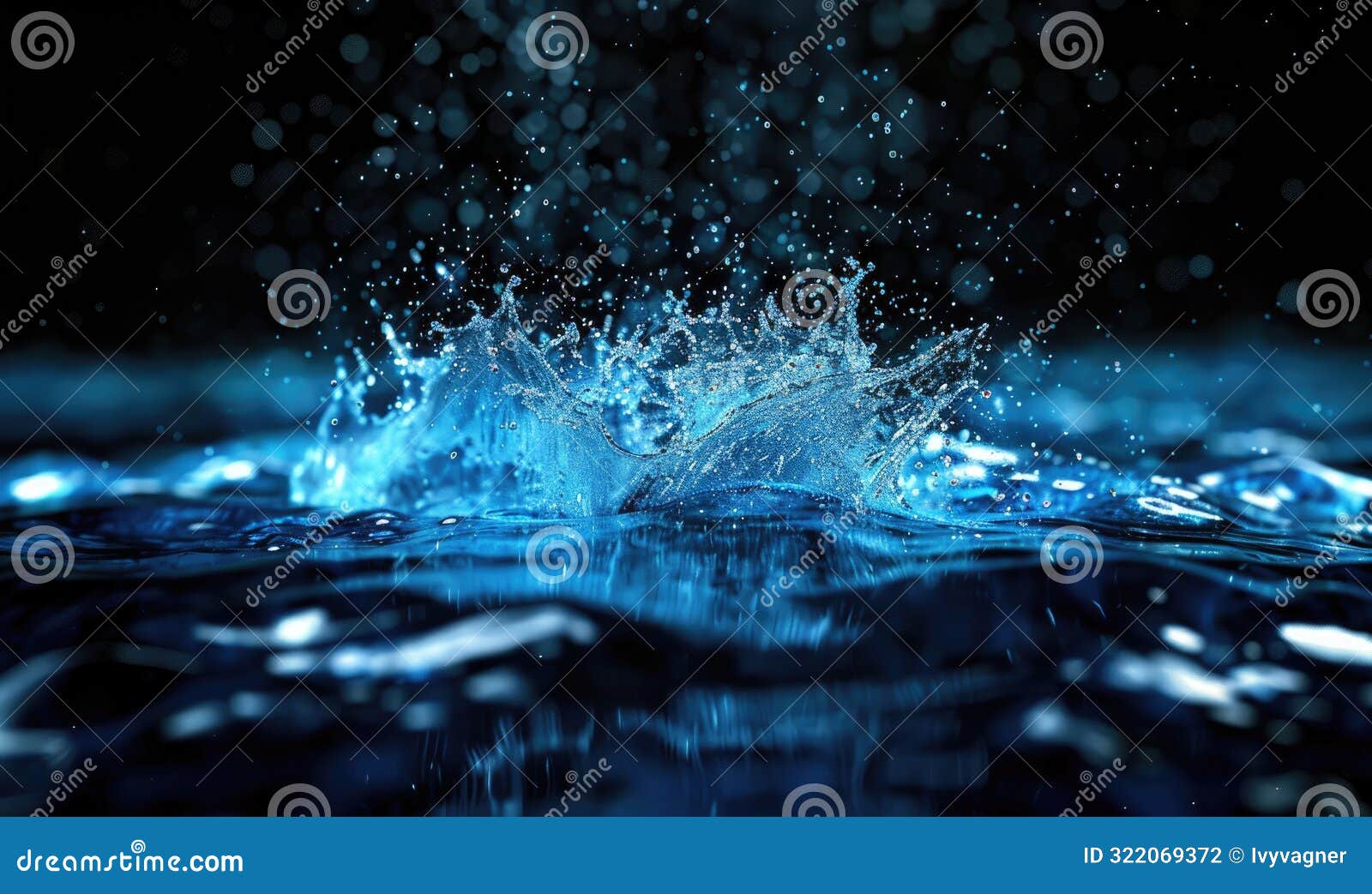 Water Explosion on Black Background Stock Photo - Image of weather ...