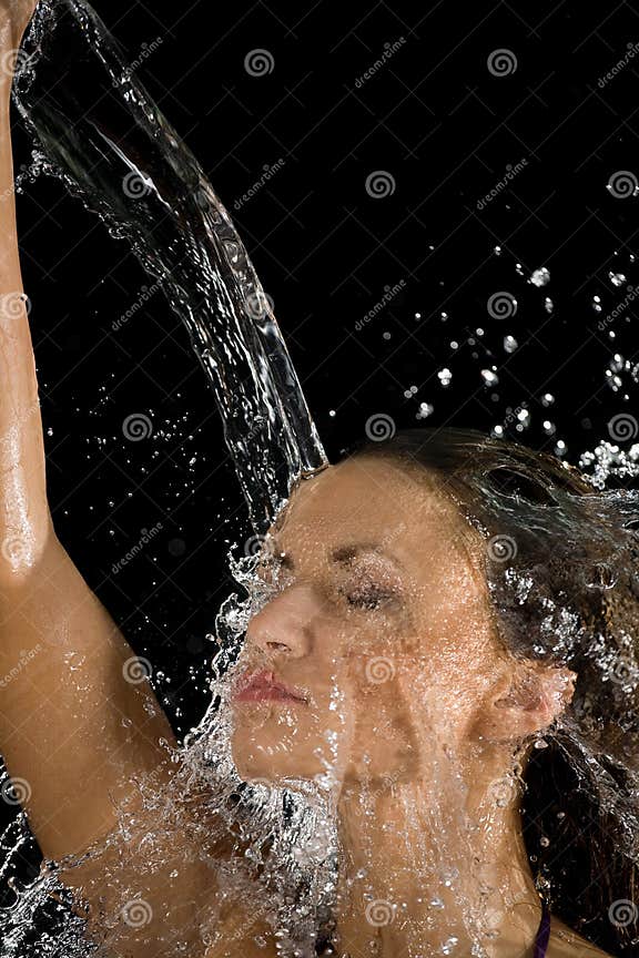 Water in face - splash stock image. Image of caucasian - 10056871