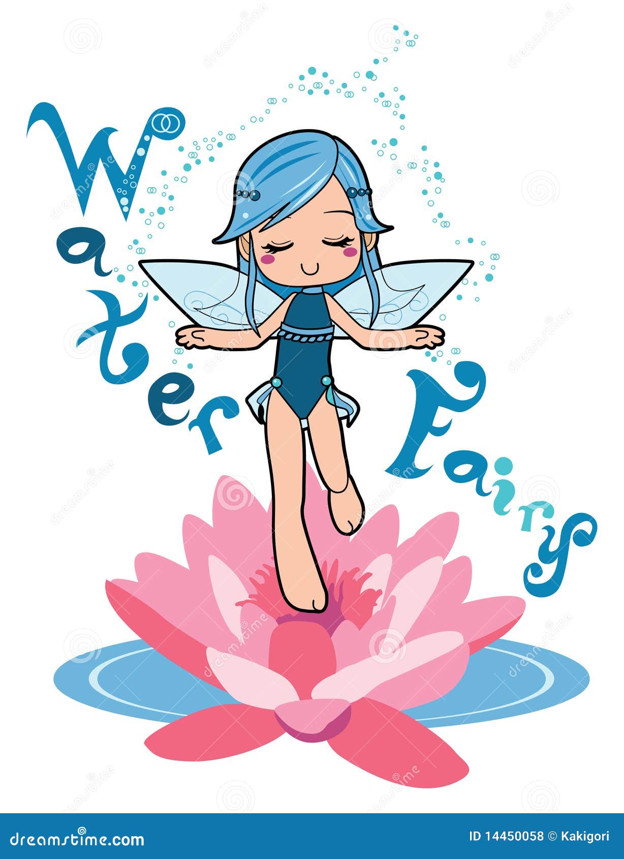Water Fairy stock vector. Illustration of happy, young - 14450058