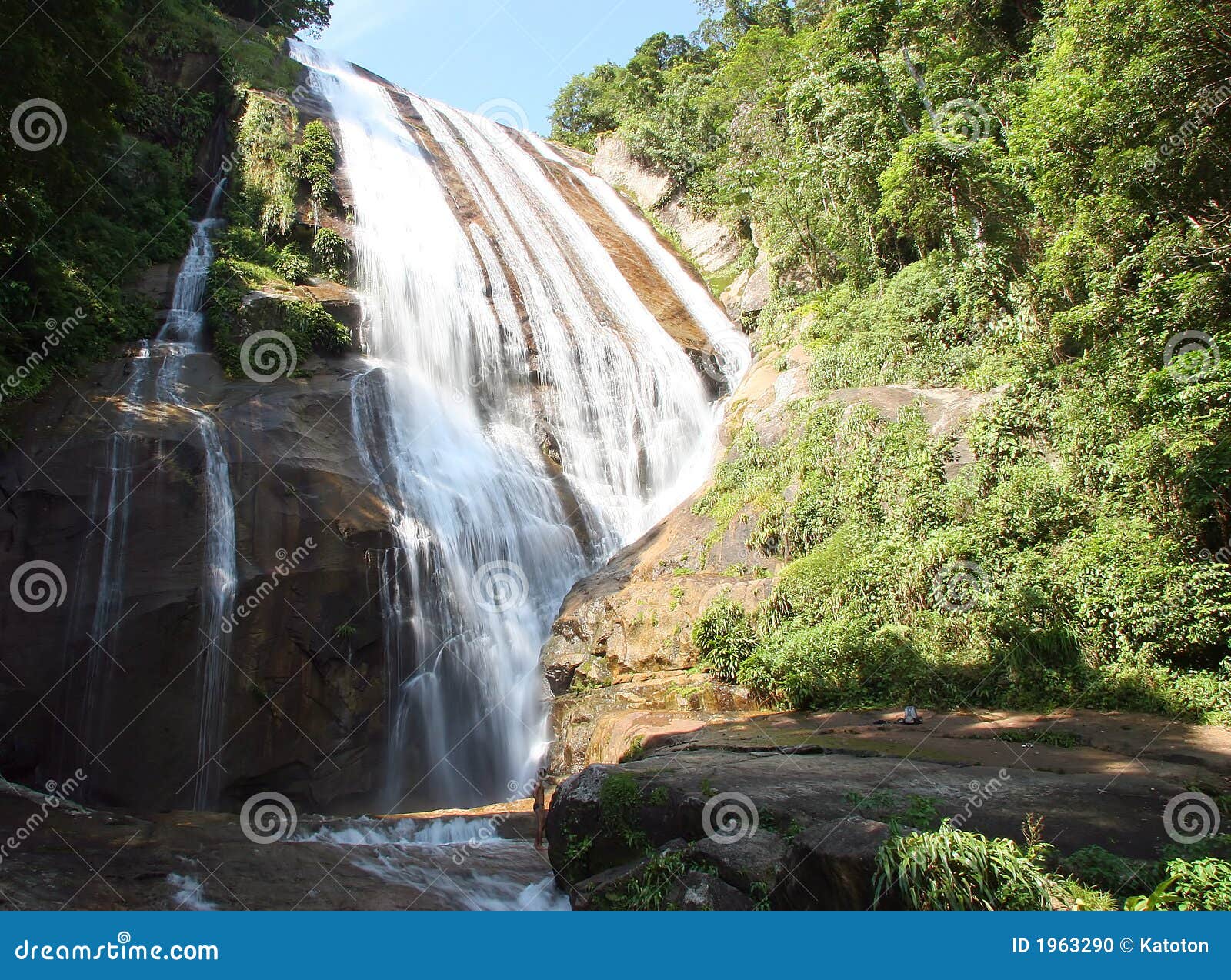 Water fall stock photo. Image of descent, forest, ascent - 1963290