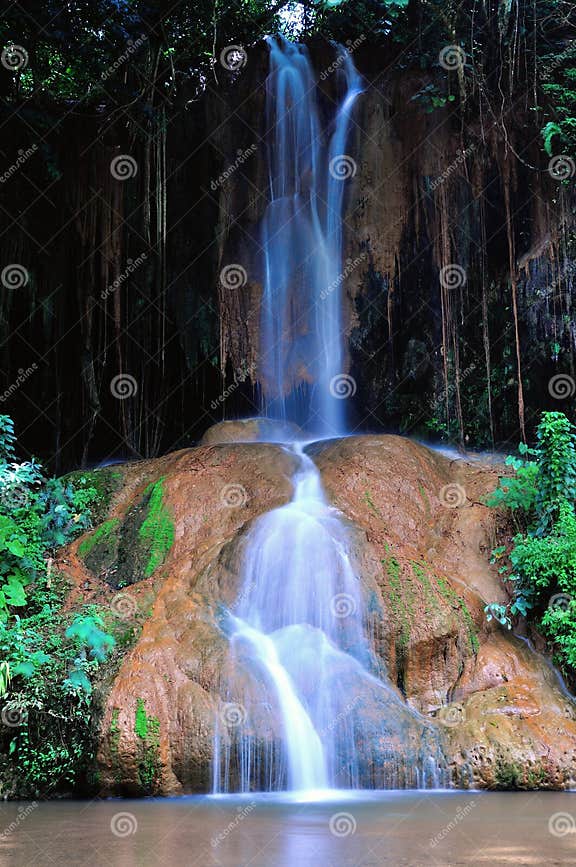 Water fall stock image. Image of creek, blue, nature - 28014379