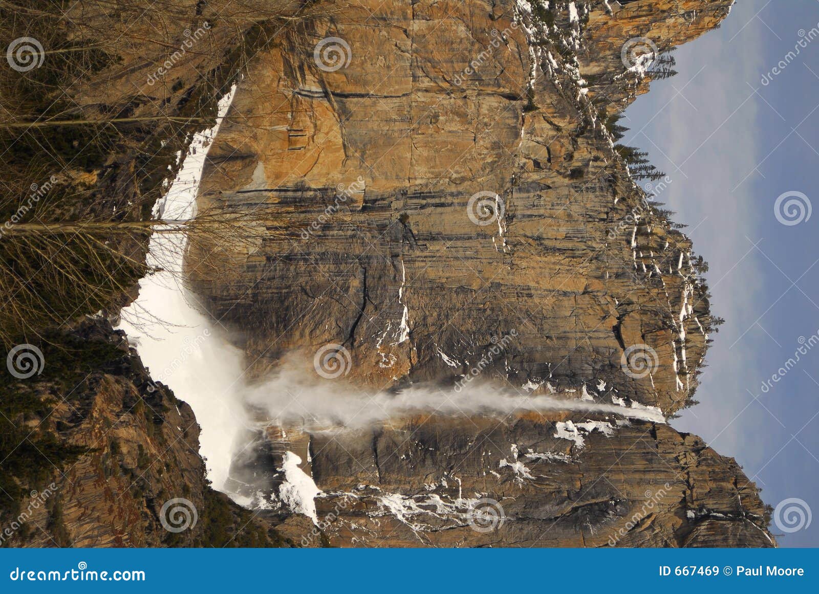 Water Fall Cliff Three stock image. Image of cataract, valley - 667469