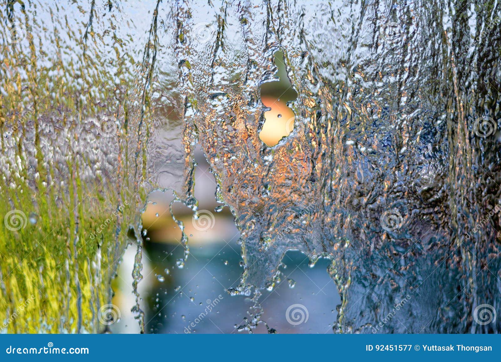 Blurry Water Fall in Garden, Abstract Background Stock Image - Image of ...