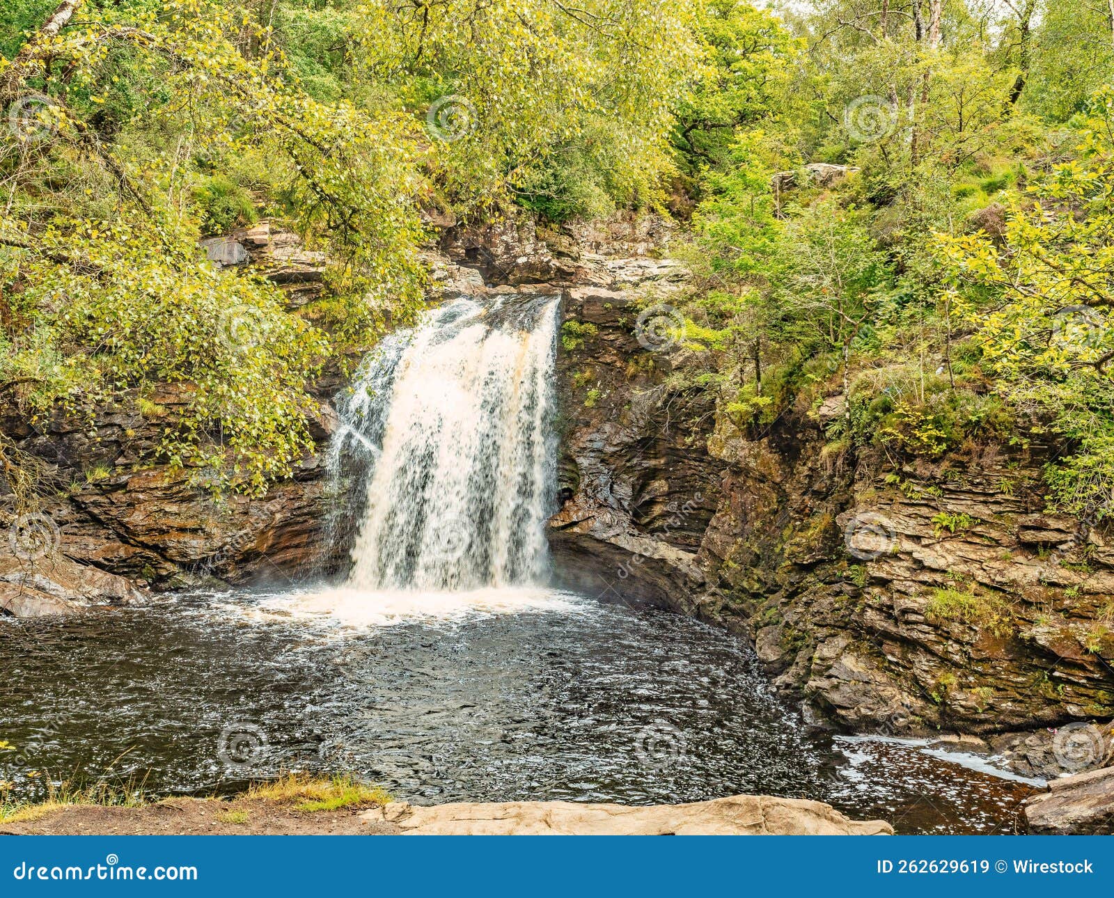 Falls of Falloch Scotland stock image. Image of natural - 262629619