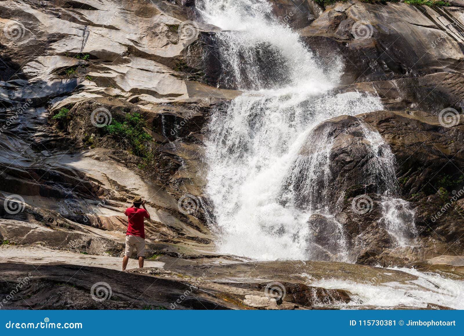 Water Fall with Photographer and Beautiful View Nature Editorial Photo ...