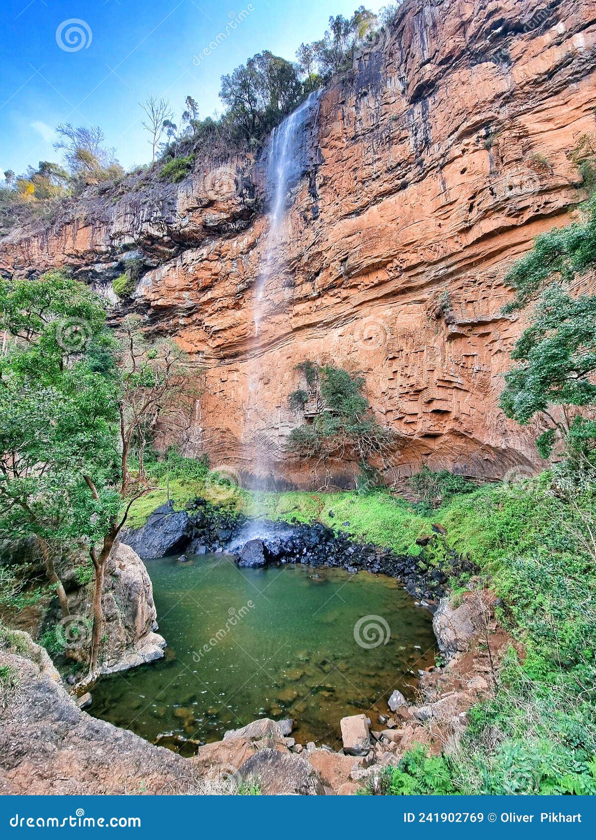 Water fall pool stock image. Image of geology, terrain - 241902769
