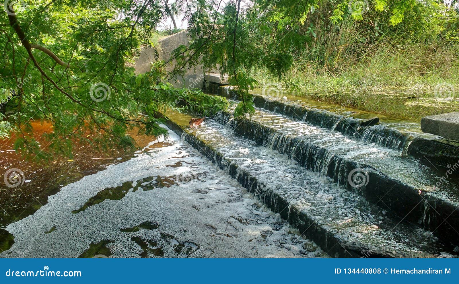 Water fall in a steps stock photo. Image of natural - 134440808