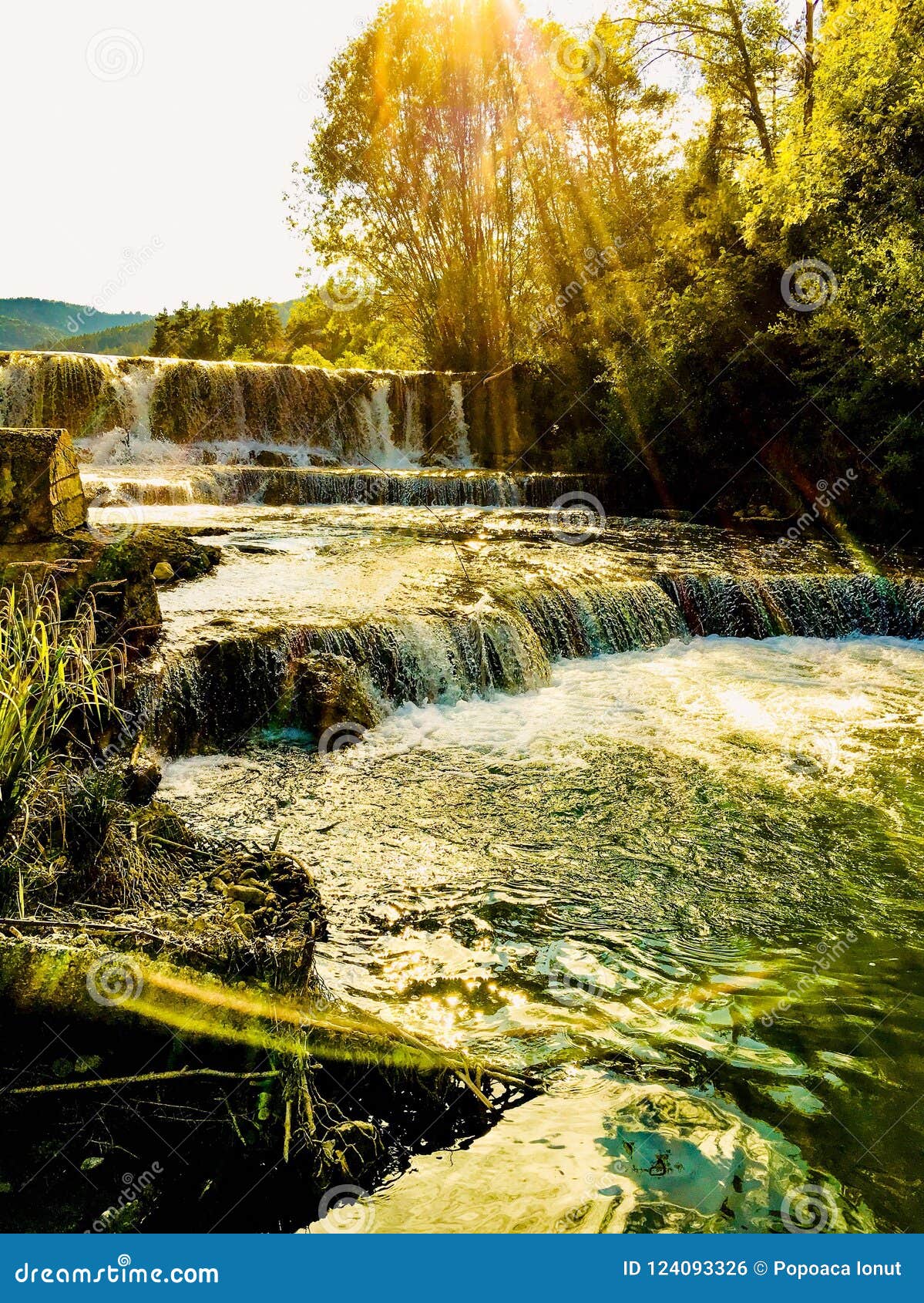 Water fall stock photo. Image of water, reflection, fall - 124093326