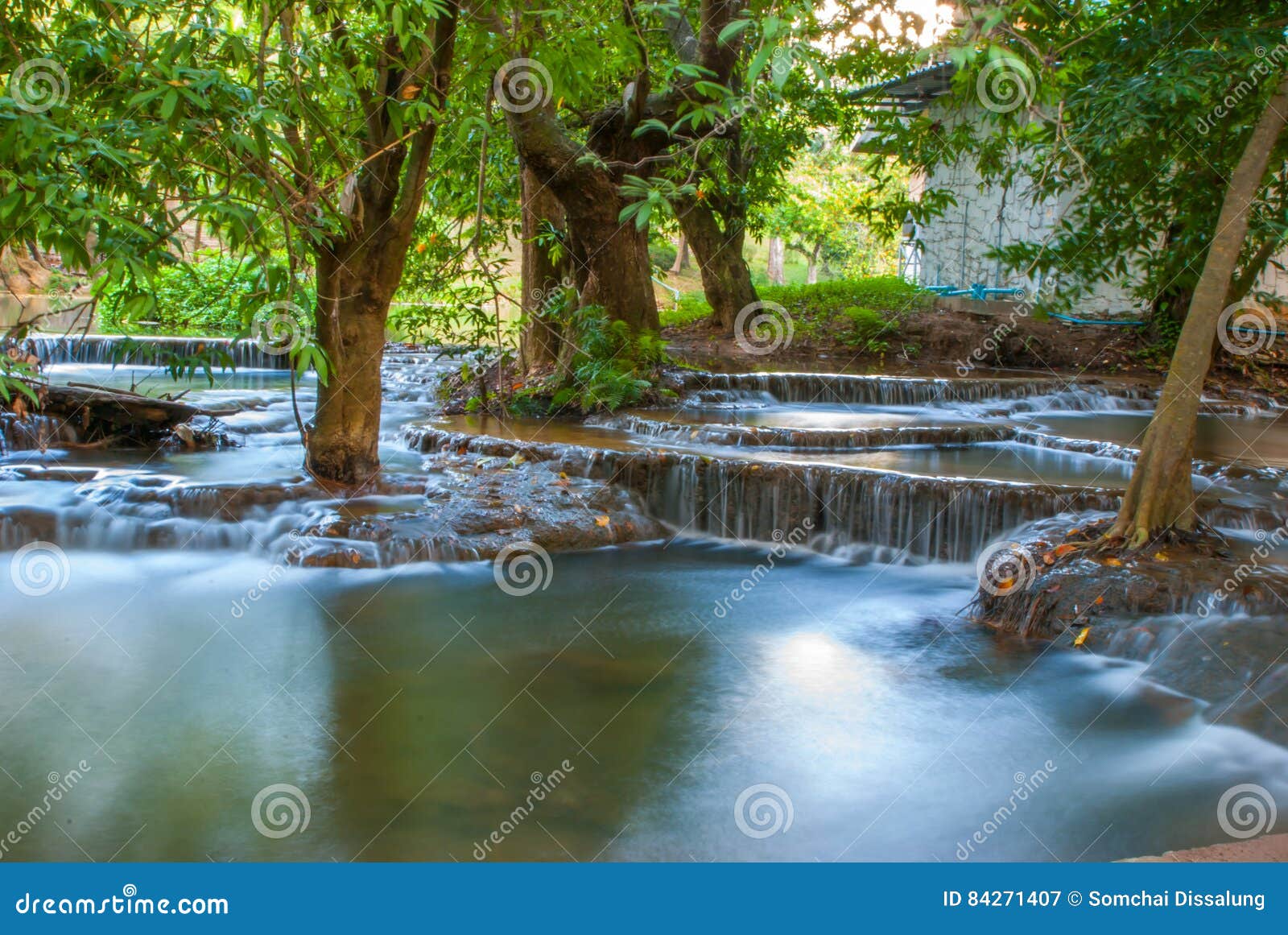 Water Fall in Thailand Country Stock Image - Image of outdoors, lake ...