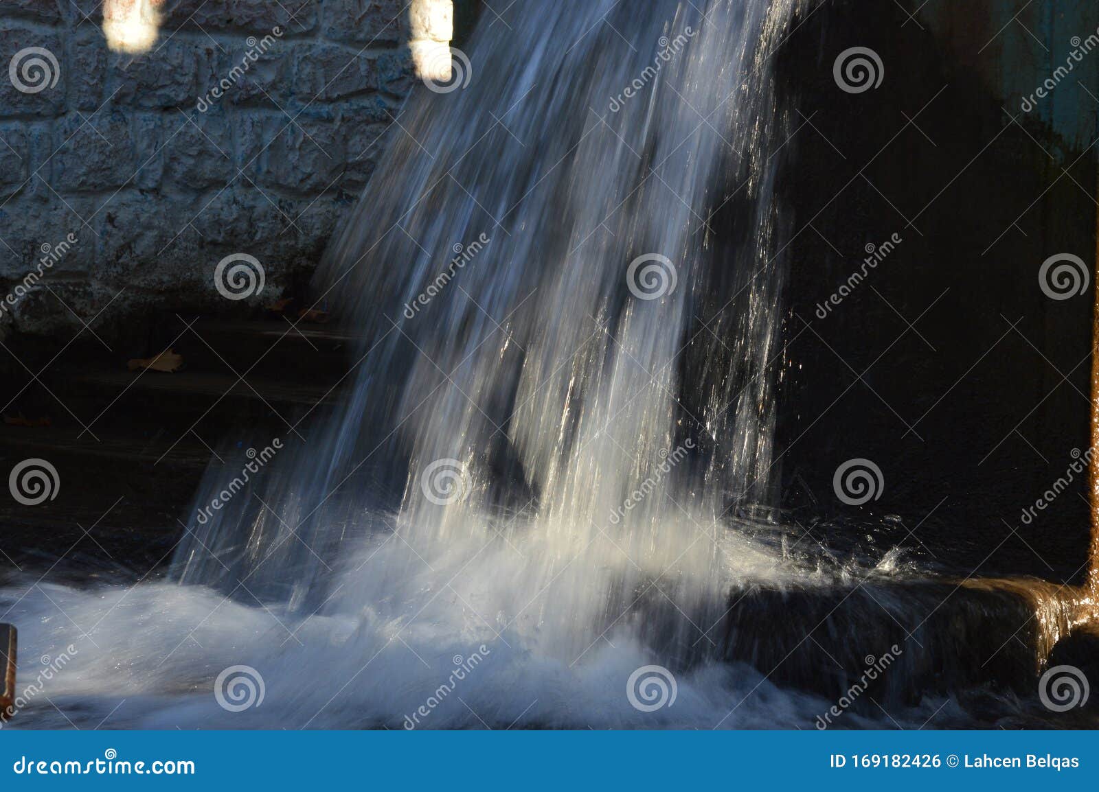 Water Falling Down Action and Beautifull Wite Color Stock Photo - Image ...
